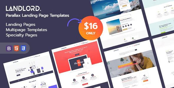 Landlord - Parallax Landing Page Templates - code.market