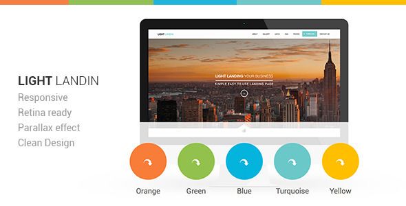 Light Multipurpose Parallax Landing Page Marketing Landing - code.market