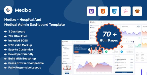 Medixo - Hospital and Medical Admin Dashboard Template - code.market