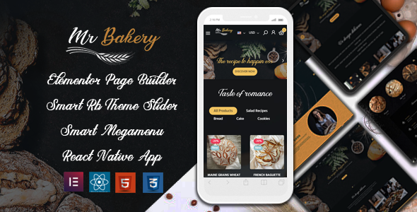 MrBakery - Organic Food & Bread Elementor eCommerce Store - code.market