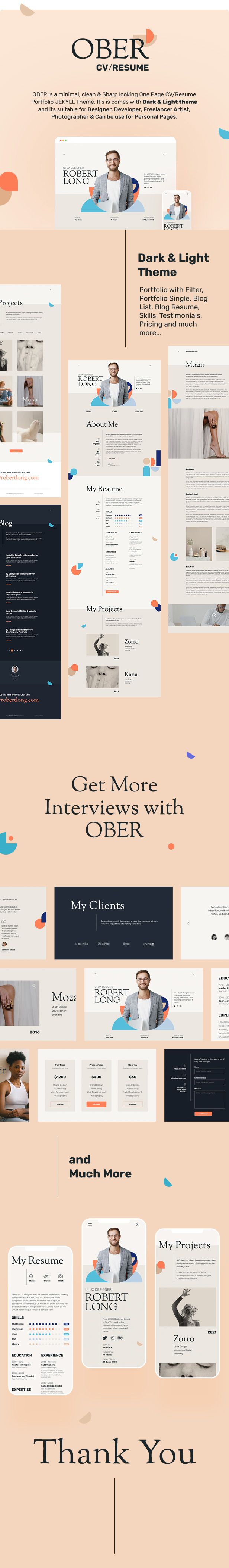 OBER - CV/Resume & Personal Portfolio Jekyll Theme - code.market