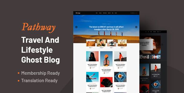 Pathway - Travel & Lifestyle Ghost Blog Theme - code.market