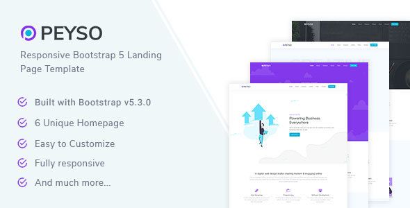 Peyso - Bootstrap 5 Landing Page Template - code.market