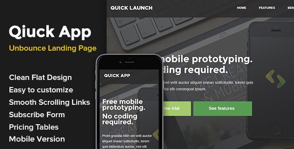 QuickApp Unbounce Landing Page - code.market