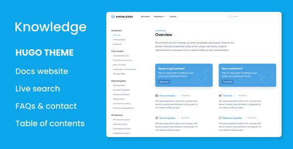 Responsive Knowledge Base & Docs Hugo Theme - code.market