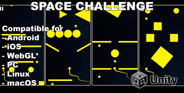 Space Challenge - Unity Hyper Casual Mobile Game For Android And iOS - code.market
