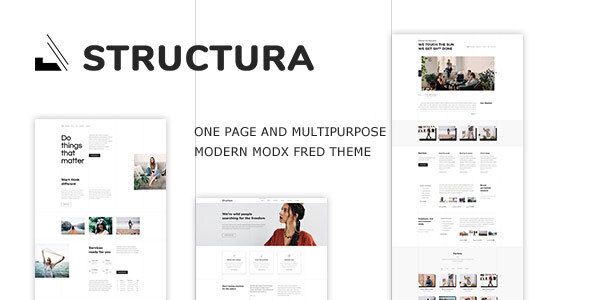 Structura - Minimal One Page MODX Fred Theme - code.market