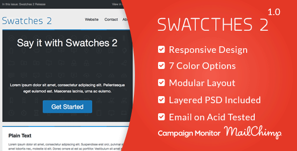 Swatches 2 - Responsive Email Template - code.market