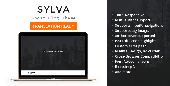 Sylva - Responsive Minimal Ghost Theme - code.market