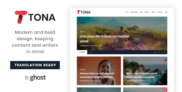 Tona - Content Focused Blog And Magazine Ghost Theme - code.market
