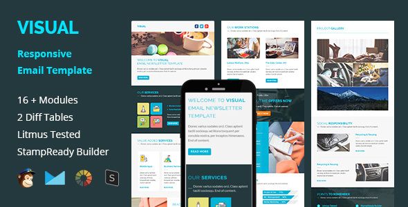 Visual - Multipurpose Responsive Email Template - code.market