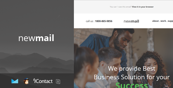 newmail - Responsive E-mail Template + Online Access - code.market