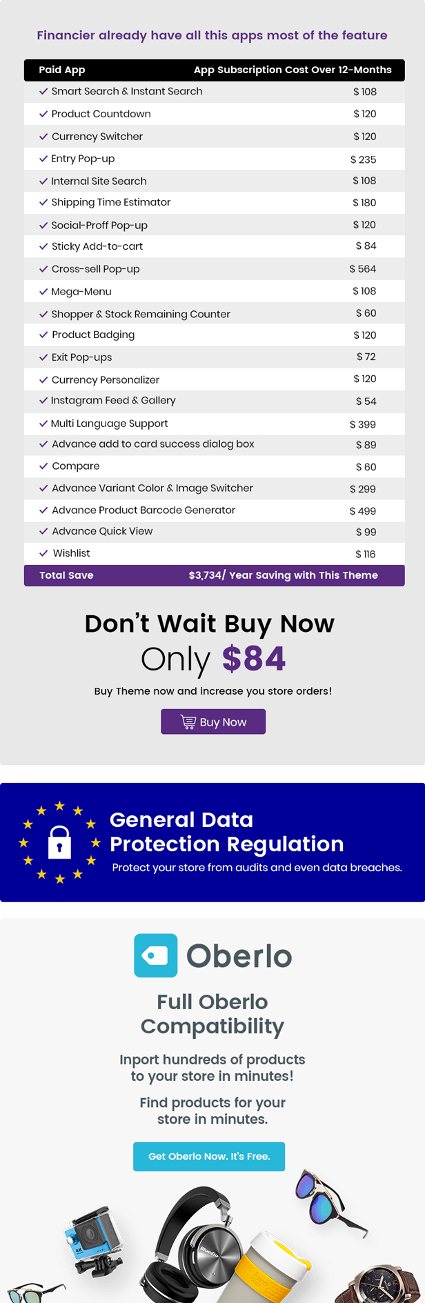 Financier - Multipurpose Responsive Shopify Theme - code.market