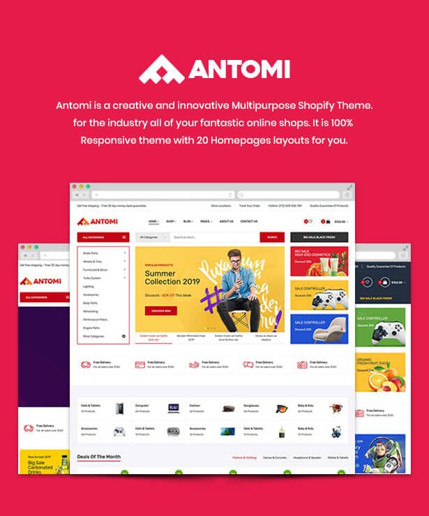 Antomi - Multipurpose Shopify Theme - code.market