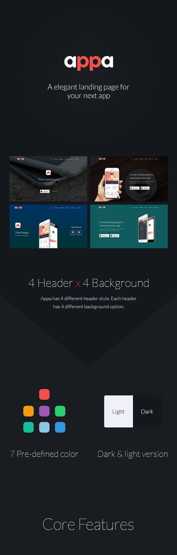 Appa - A Next Gen App Landing Page - code.market