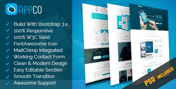 APPCO - HTML5 App Landing Template - code.market