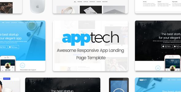 AppTech - Responsive App Landing Page - code.market