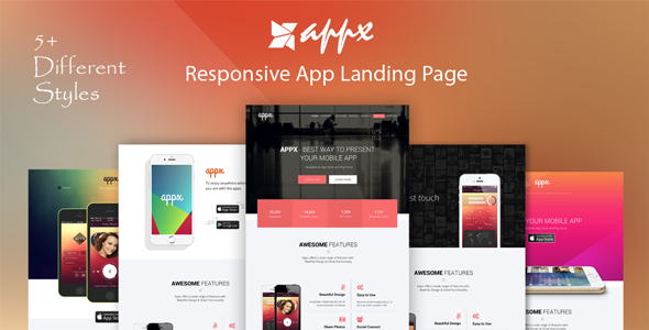 Appx - Responsive App Landing Page - code.market