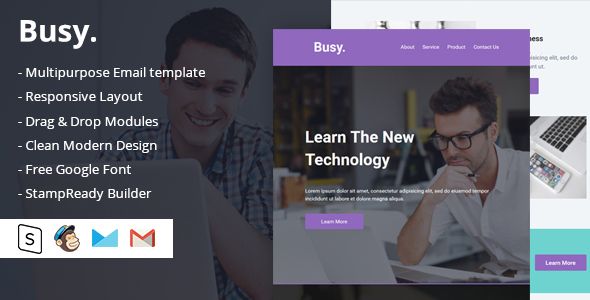 Busy Multipurpose Email Template - code.market