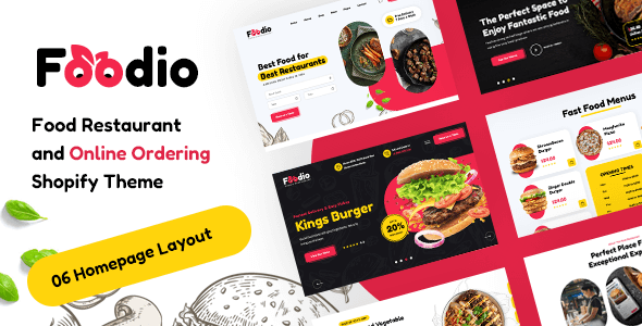 Foodio - Fast Food Restaurant Shopify Theme - code.market