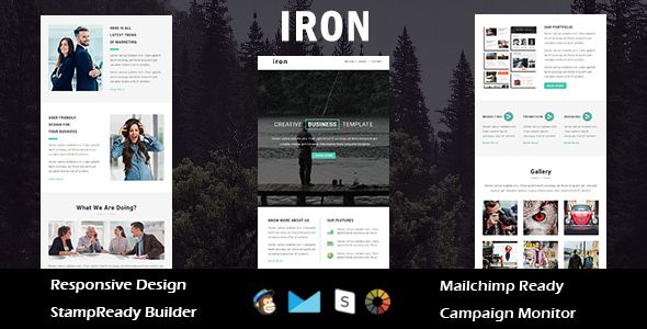 Iron - Multipurpose Responsive Email Template + Stampready Builder - code.market