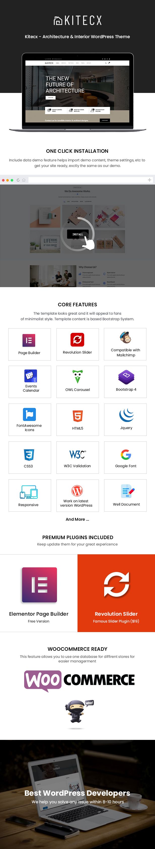 Kitecx - Architecture & Interior WordPress Theme - code.market