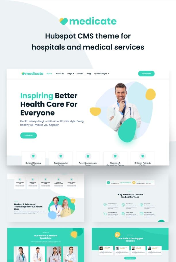 Medicate - Hospital & Medical HubSpot CMS Theme - code.market
