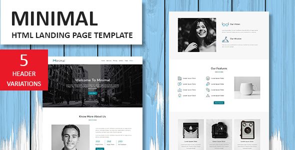 Minimal - Multipurpose Responsive Landing Pages - code.market