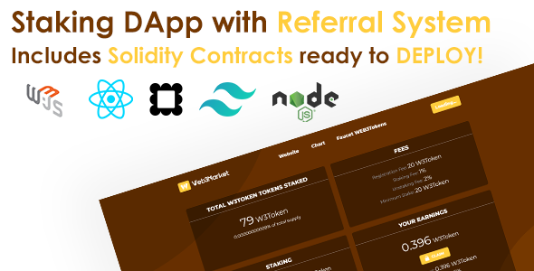 Staking Elixir Web3 with Referral System - ReactJS & Solidity - code.market