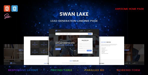 Swan Lake - Marketing Landing Page - code.market