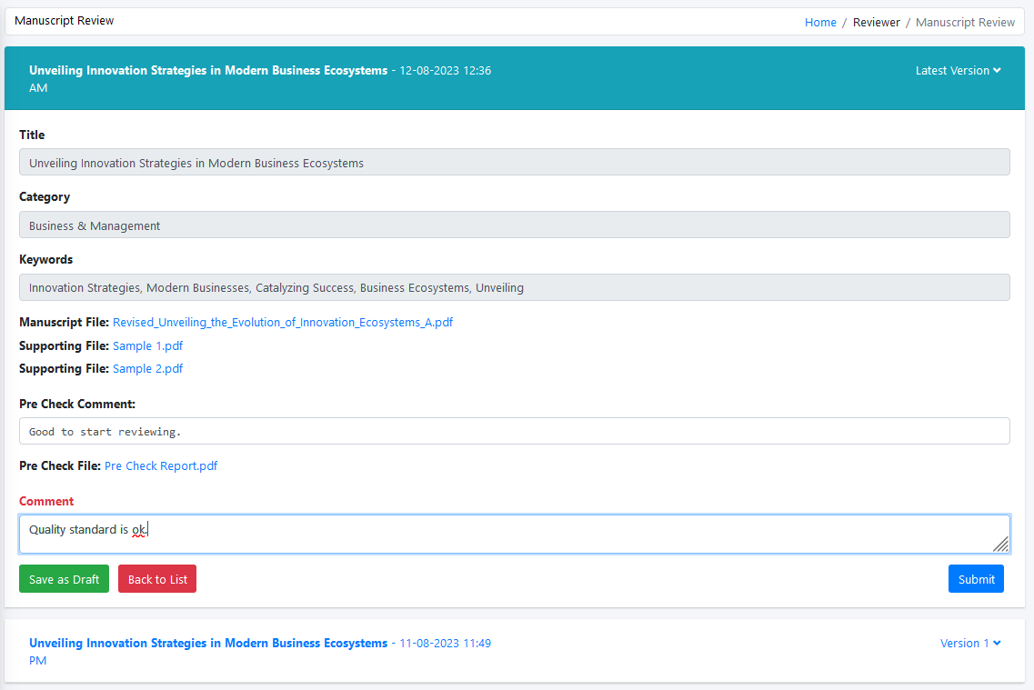 Manuscript Peer Review System using ASP.NET Core - code.market