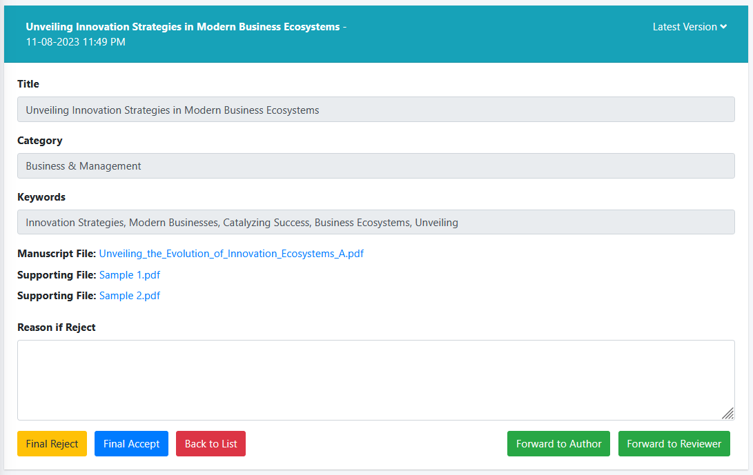 Manuscript Peer Review System using ASP.NET Core - code.market