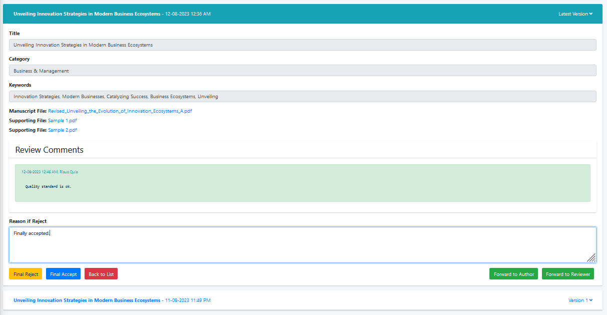 Manuscript Peer Review System using ASP.NET Core - code.market