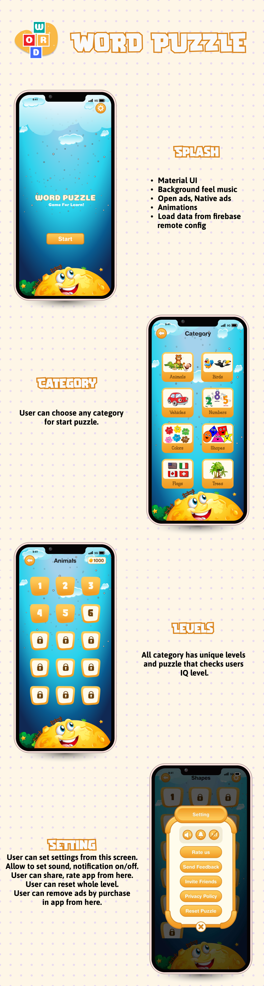 WordPuzzle - Word Guessing Game for Kids (iOS) Ios - code.market