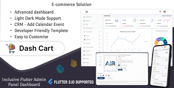 Dashcart – Your All-Inclusive Flutter Admin Panel Dashboard Solution ...