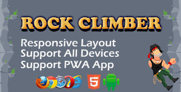 Rock Climber HTML5 Game - code.market