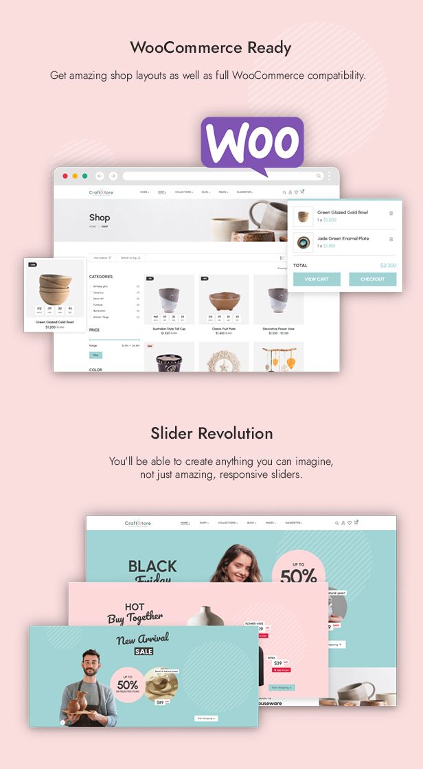 CraftXtore - Handmade, Ceramics and Pottery Shop WooCommerce Theme - code.market