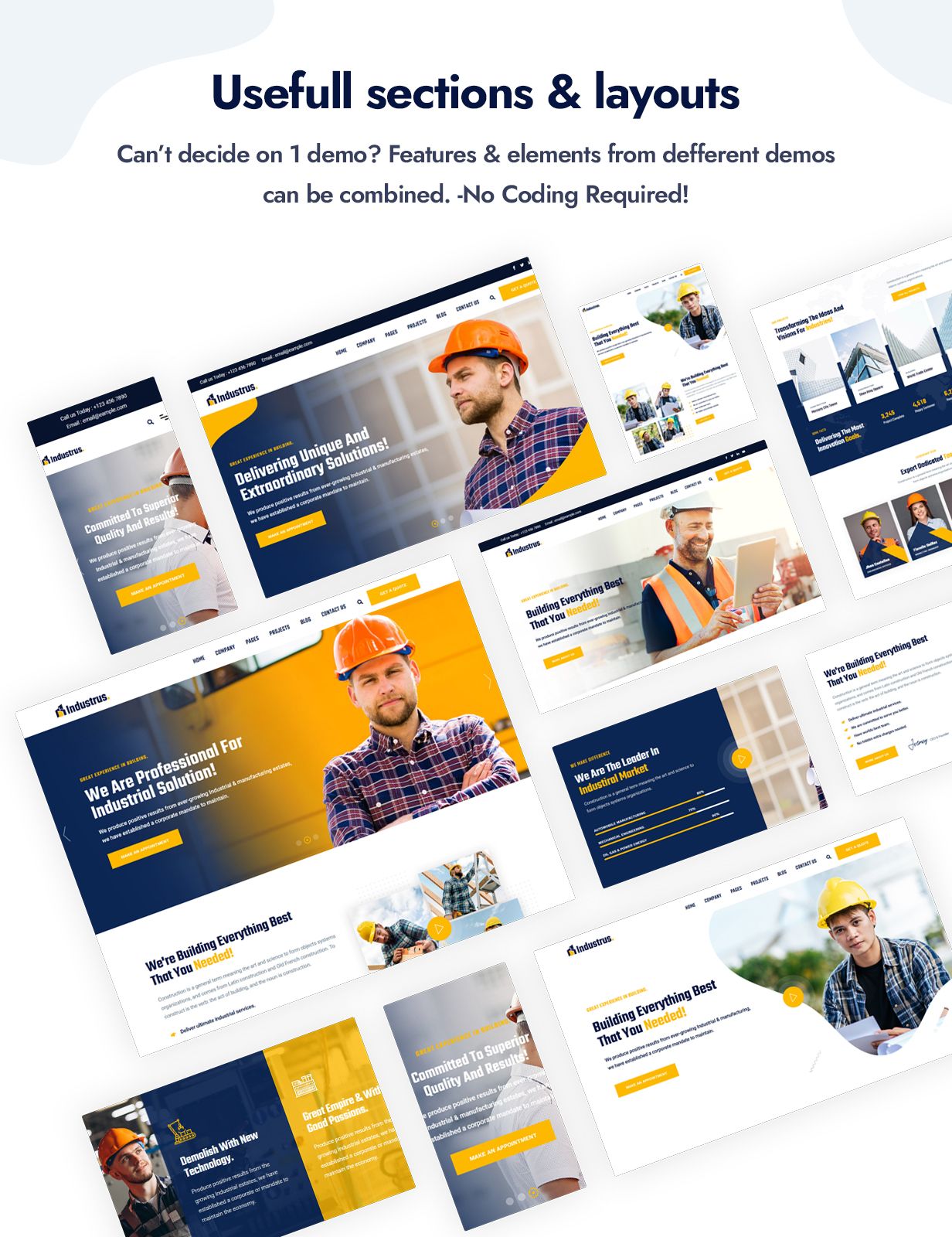 Industrus - Construction Theme - code.market