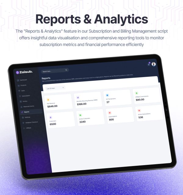 Zaisub Subscription And Billing Management Laravel Script Codemarket 