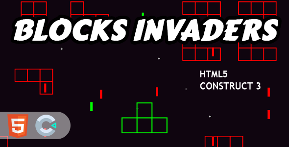 Blocks Invaders HTML5 Construct 3 Game - code.market