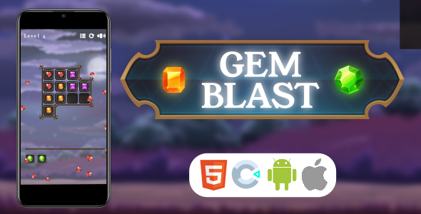 Gem Blast - HTML5 Game - Construct 3 - code.market