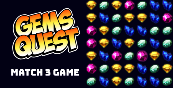 Gems Quest HTML5 Game - code.market