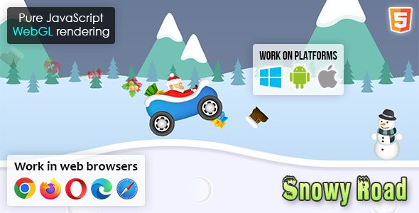 Snowy Road - HTML5 Game - code.market