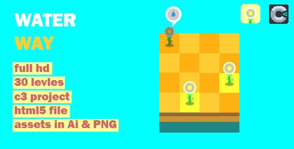 Water Way : Puzzle Game ( construct 3 ) - code.market