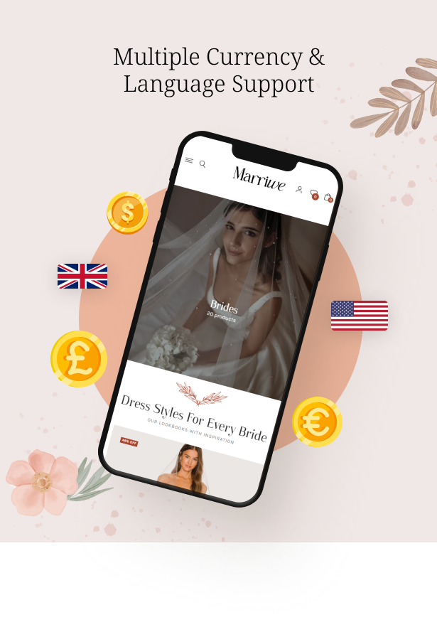 Ap Marriwe - Wedding Gown Shopify Theme - code.market