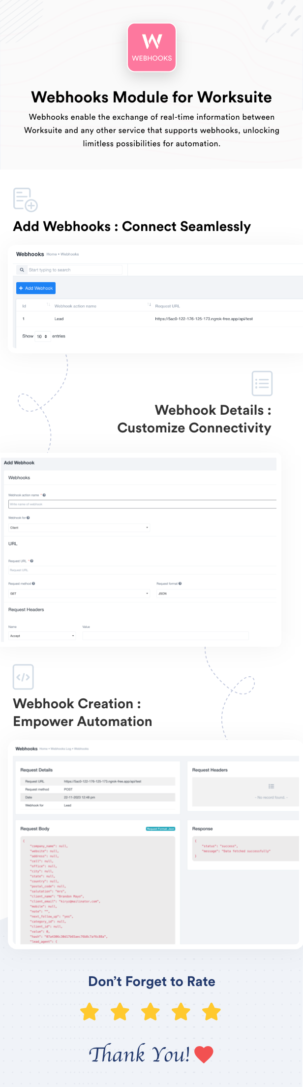 Webhooks Module for Worksuite SAAS - code.market