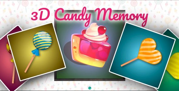 3D Candy Memory - Cross Platform Memory Game - code.market