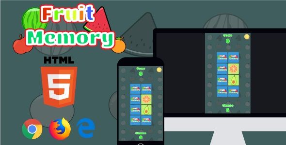 Fruits Memory - Memory Game Template - Phaser - code.market
