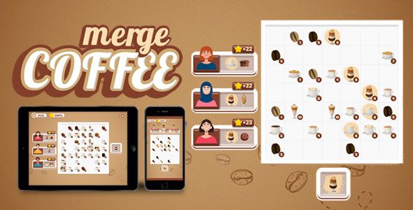Merge Coffee - HTML5 Game - code.market