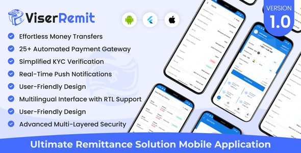 ViserRemit - Cross Platform Ultimate Remittance Solution - code.market